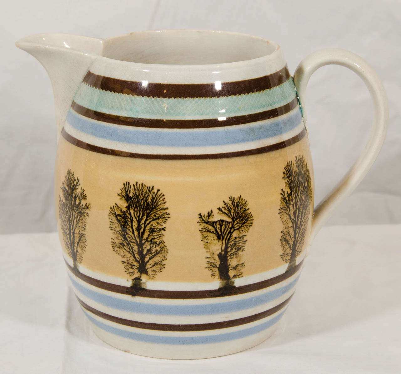 A Large Mocha Ware Banded Jug at 1stDibs