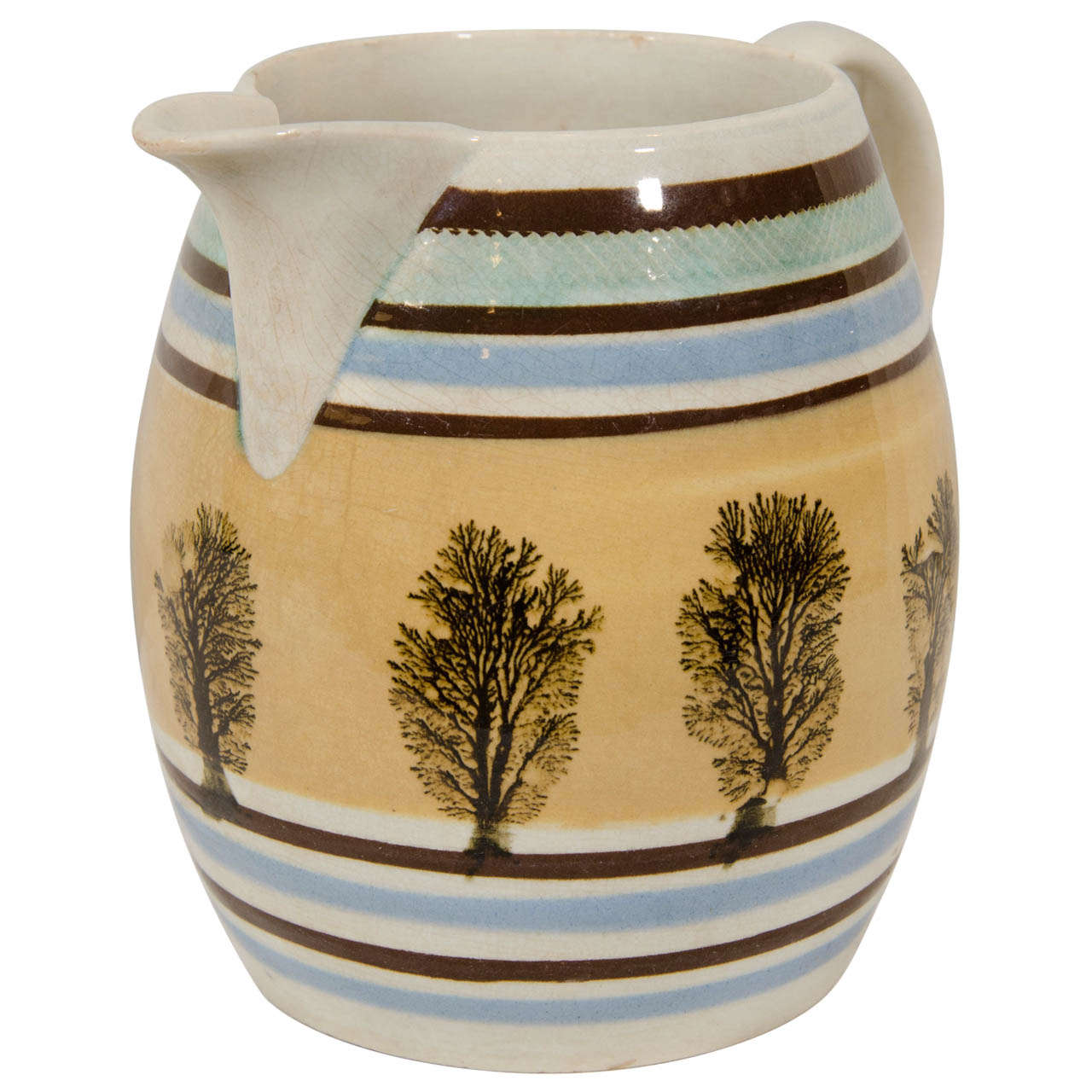A Large Mocha Ware Banded Jug at 1stDibs