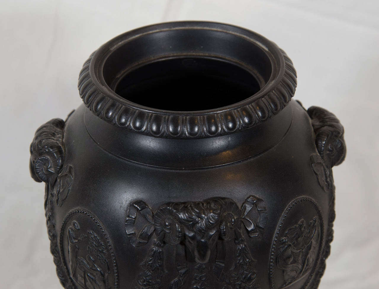 One of a Pair of Wedgwood Black Basalt Covered Vases at 1stDibs ...