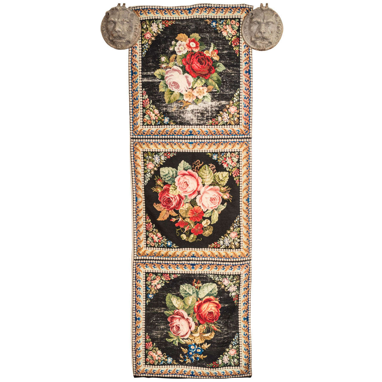 Needle Point Tapestry Runner, English, circa 1880 For Sale at 1stDibs