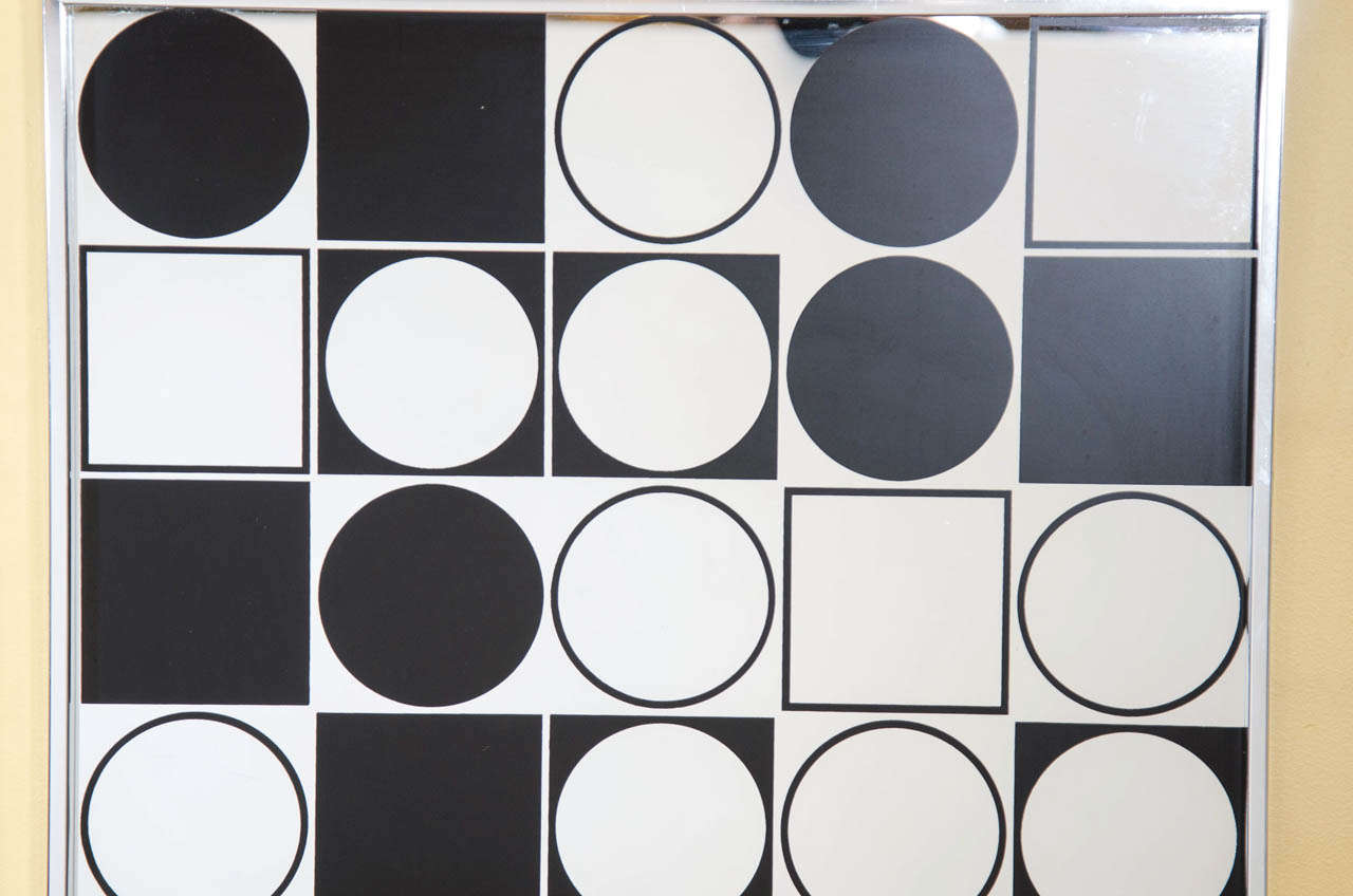 Mod Graphic Wall Mirror For Sale at 1stDibs