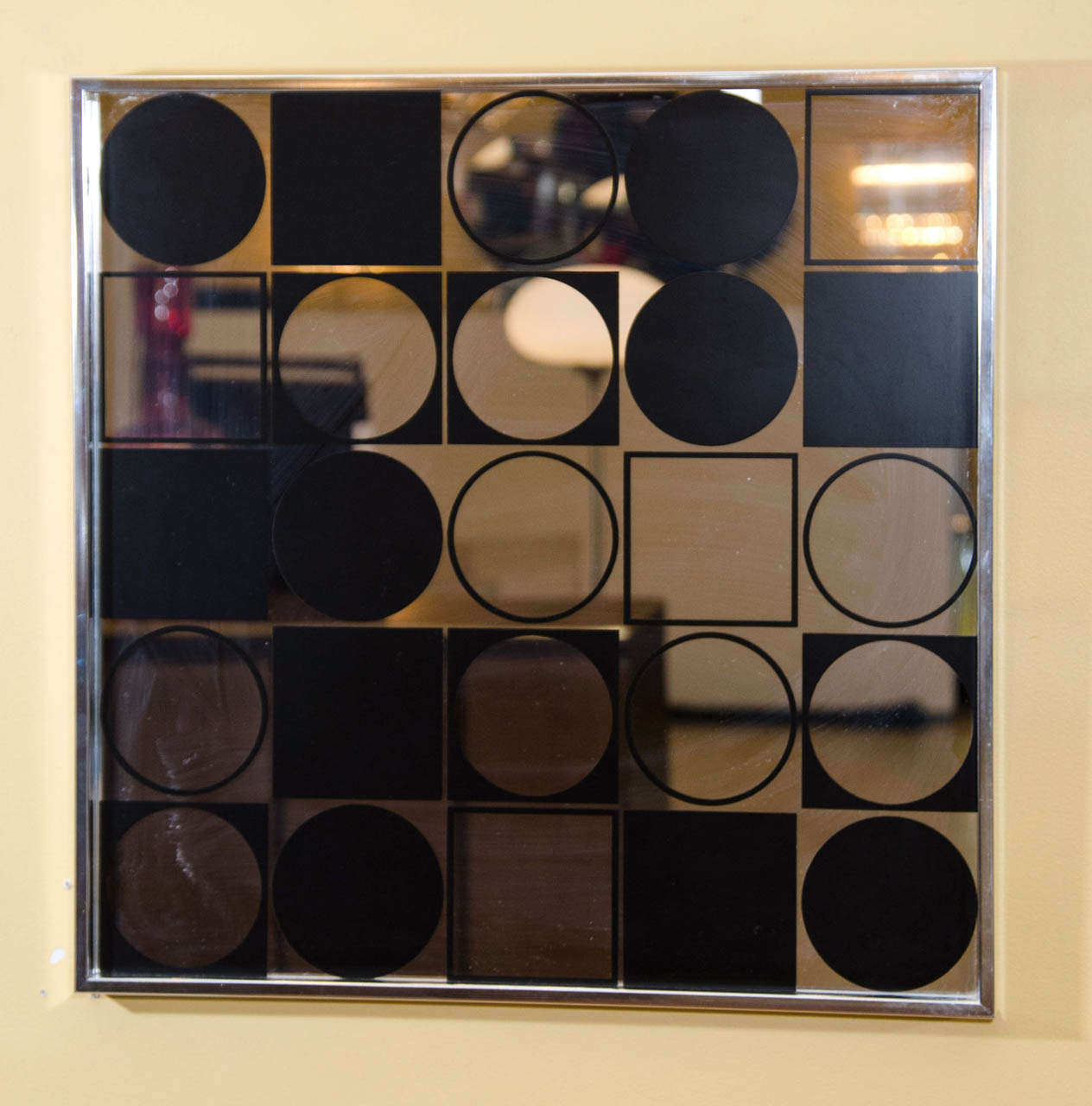 Mod Graphic Wall Mirror For Sale at 1stDibs
