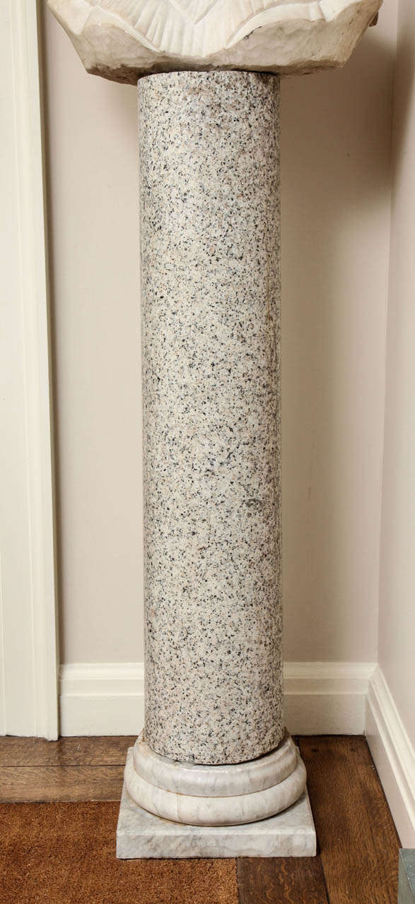 Granite Column on Marble Base For Sale at 1stDibs | granite columns for ...