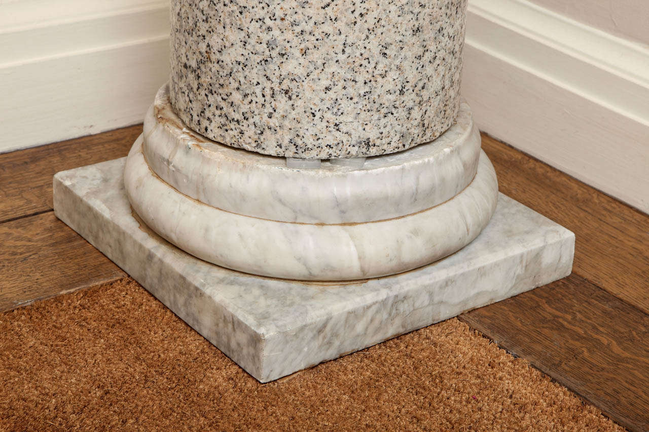 Granite Column on Marble Base For Sale at 1stDibs | granite columns for ...