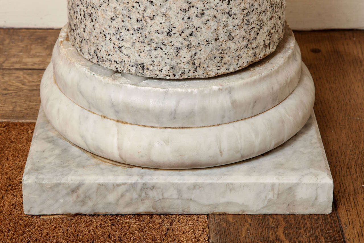 Granite Column on Marble Base For Sale at 1stDibs | granite columns for ...