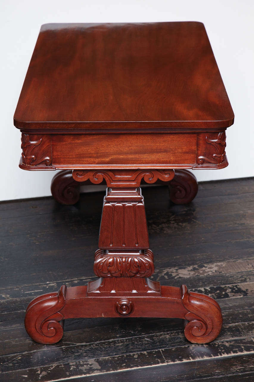 19th Century English Carved Mahogany Library Table at 1stDibs | library ...