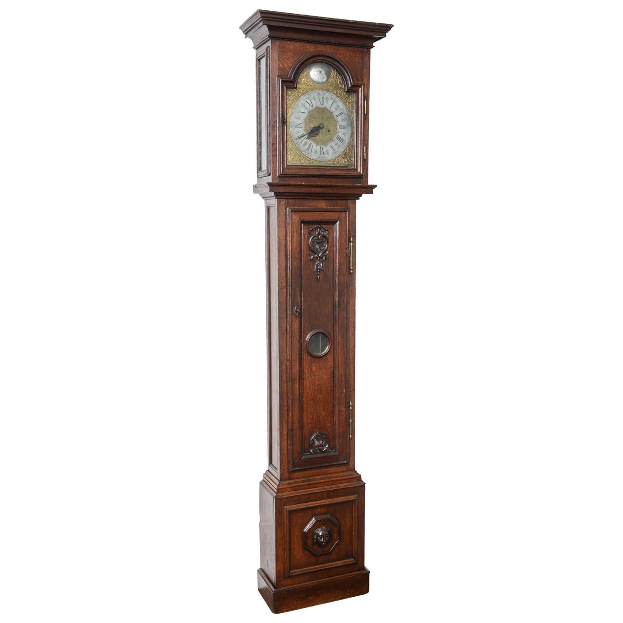 18th Century Solid Oak Tall Belgian Eight-Day Grandfather Clock at ...