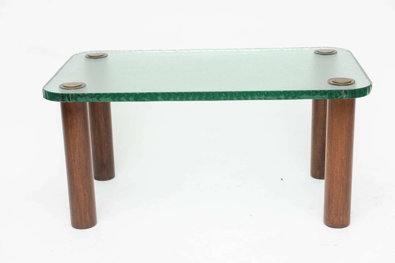 H. H. Turchin Cast Glass Table at 1stDibs