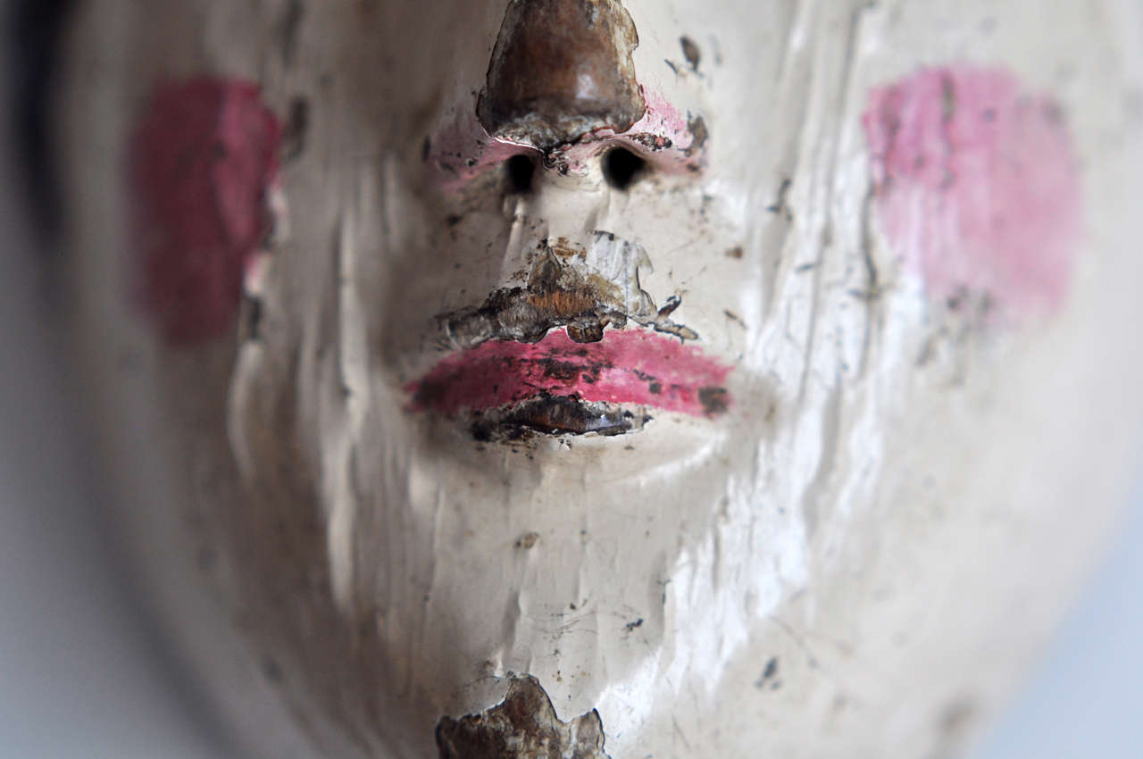Central American Carved Wood Ceremonial Mask For Sale at 1stDibs