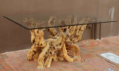 A Cypress Root Base Table at 1stdibs