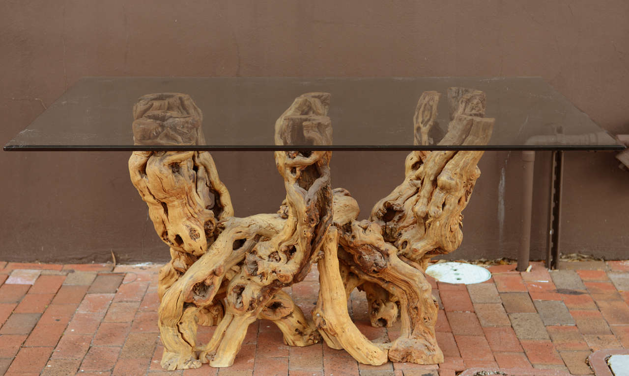 A Cypress Root Base Table at 1stDibs | cypress root table, root dining ...