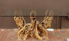 A Cypress Root Base Table at 1stdibs