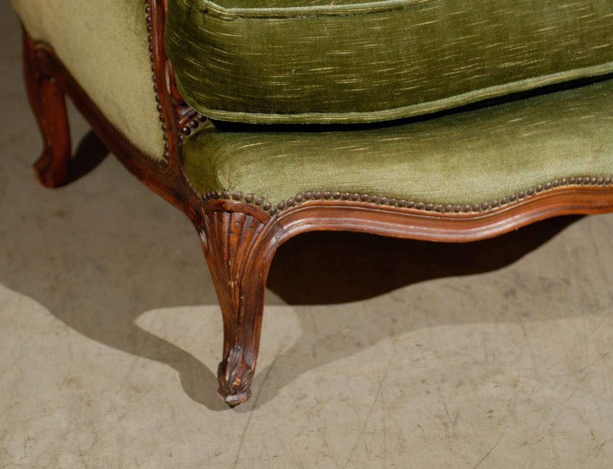 Large French Walnut Sofa at 1stDibs