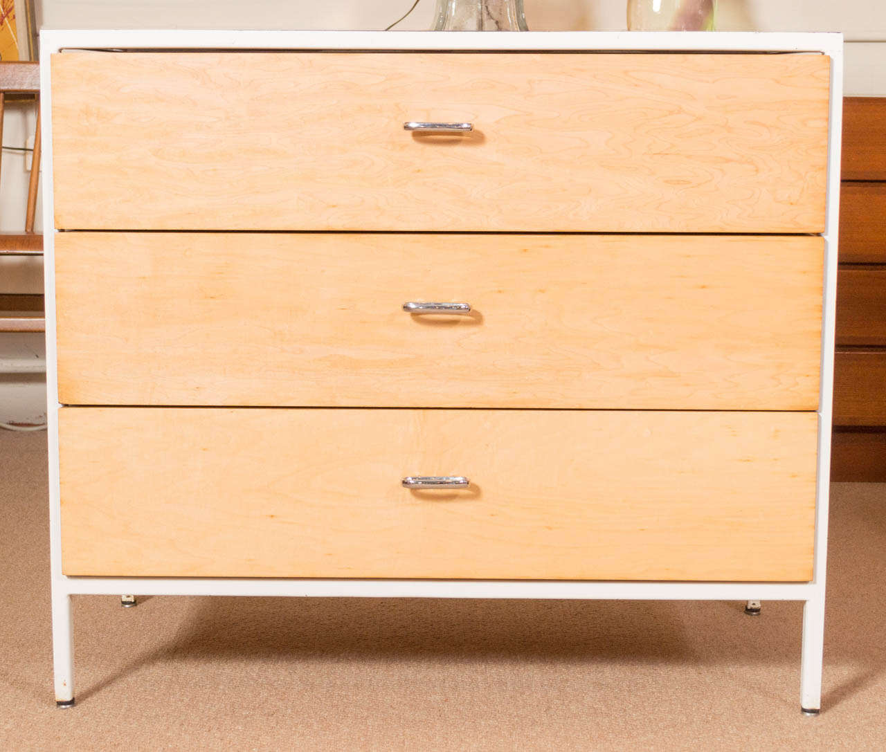 George Nelson for Herman Miller Steel Frame Chest Of Drawers at 1stDibs