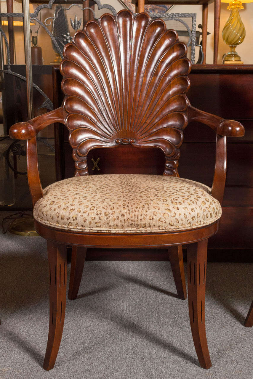 Six Walnut Venetian Grotto Chairs at 1stDibs | venetian grotto ...