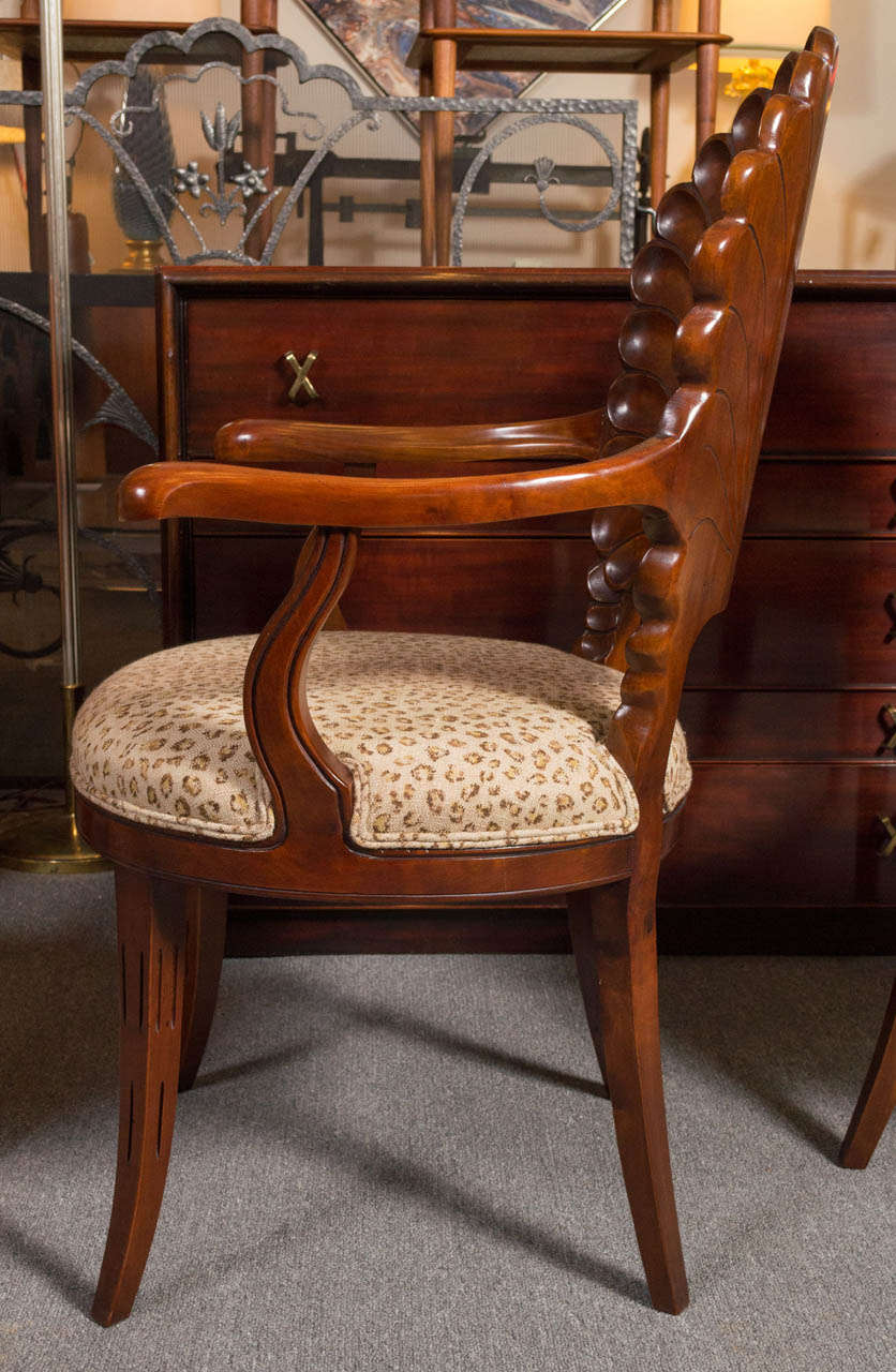 Six Walnut Venetian Grotto Chairs at 1stDibs | venetian grotto ...