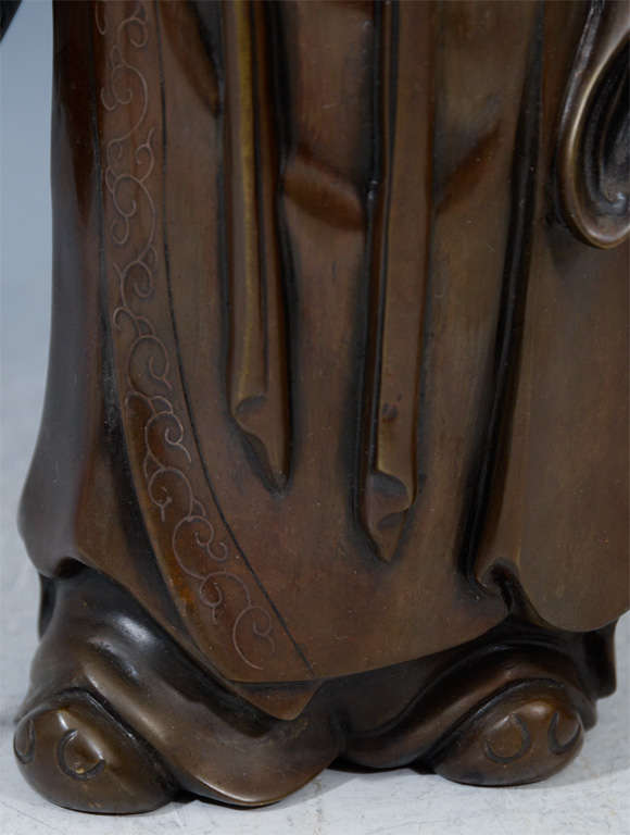 Antique Meiji Period Japanese Bronze of an Old Man (Jerodian) For Sale ...