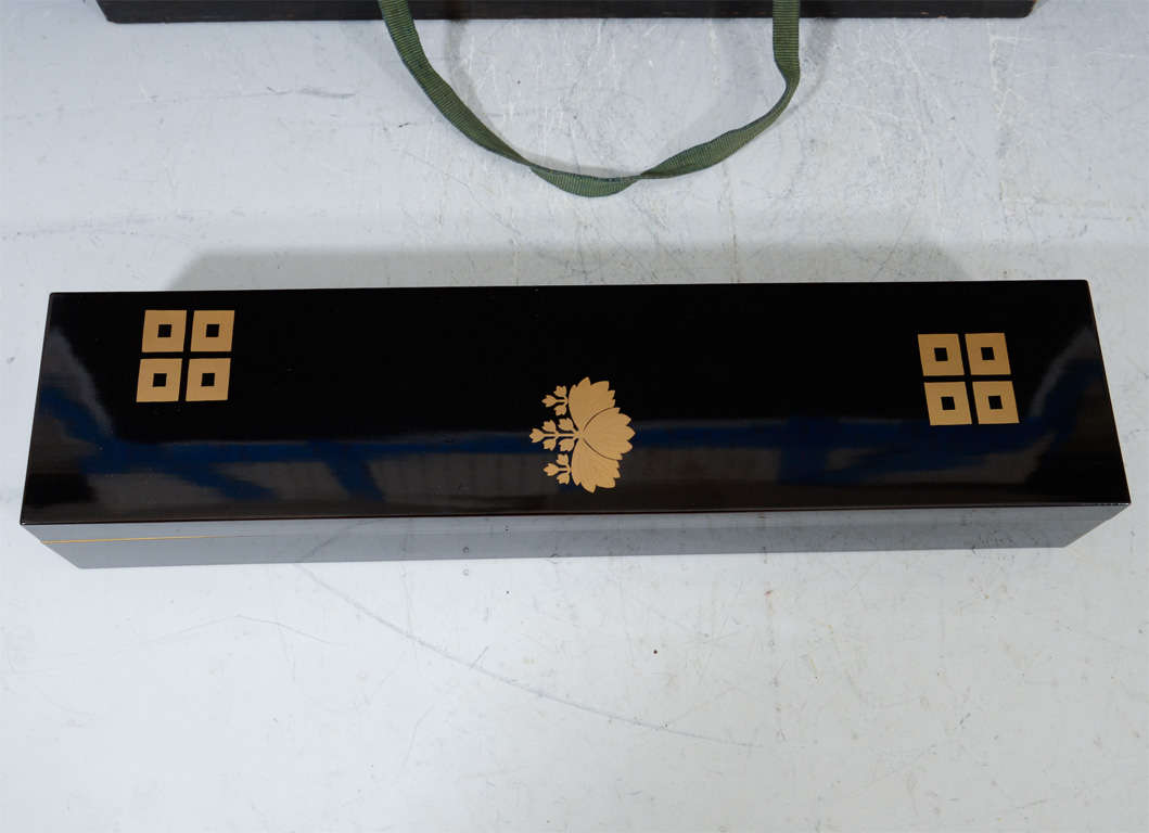 Antique Japanese Meiji Period Lacquered Box w/ Original Case For Sale ...
