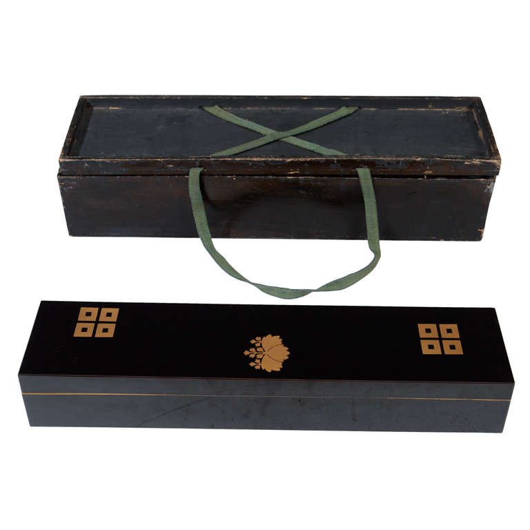 Antique Japanese Meiji Period Lacquered Box w/ Original Case For Sale ...
