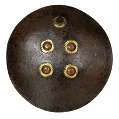 Gilt Copper Mounted Hide Indian Shield, 18th Century For Sale at ...