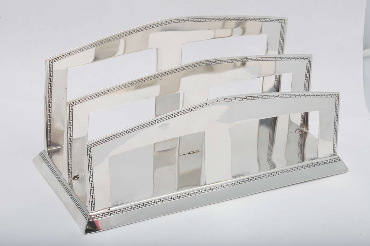 Art Deco Sterling Silver Letter Rack at 1stDibs