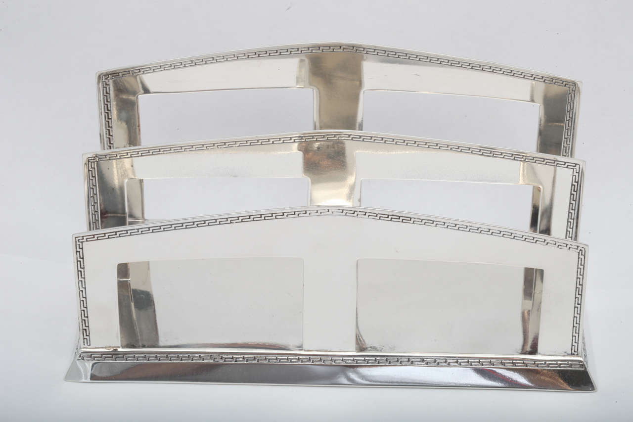 Art Deco Sterling Silver Letter Rack at 1stDibs