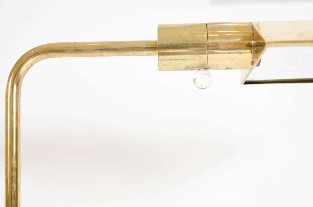 Pair of Polished Brass Reading Lamps by Cedric Hartman at 1stDibs