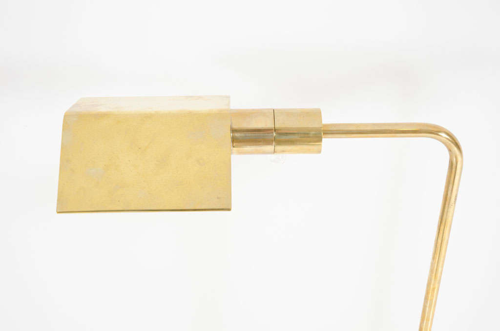 Pair of Polished Brass Reading Lamps by Cedric Hartman at 1stDibs