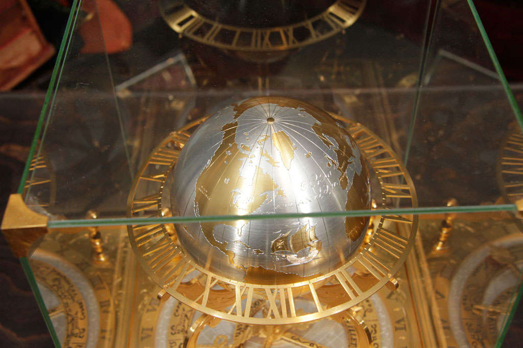French Globe Form Clock by Hour Lavigne at 1stDibs | hour lavigne clock ...