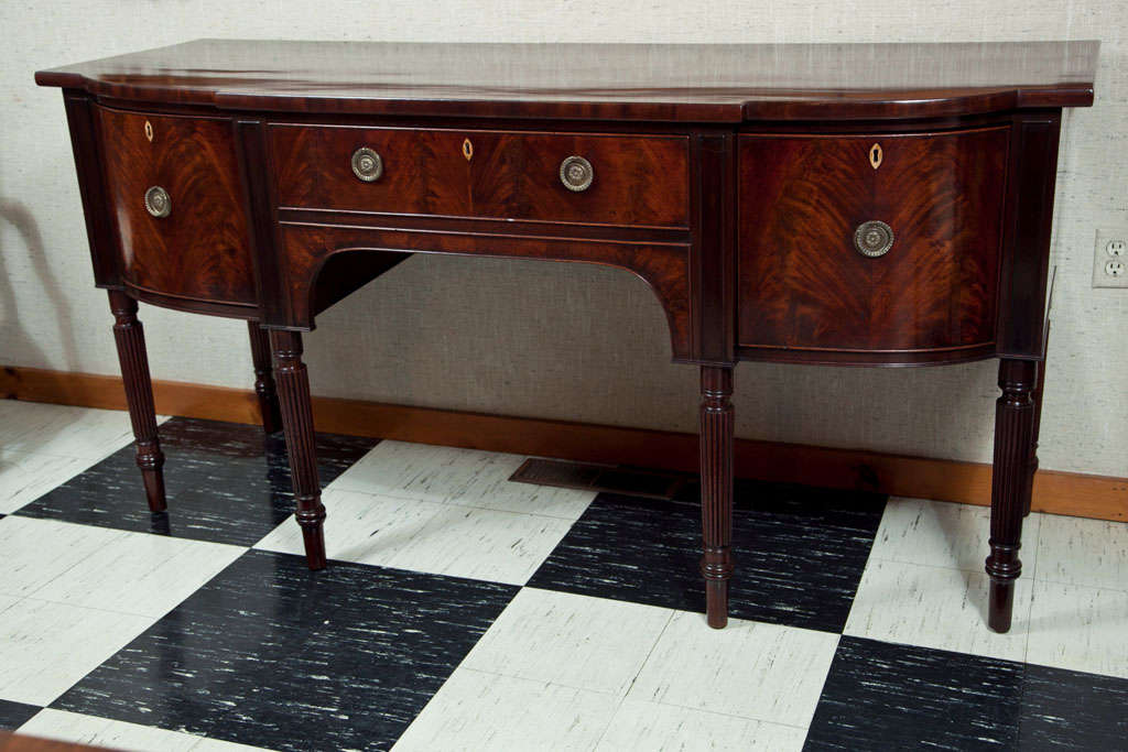 Regency Mahogany Sideboard on Fluted Legs For Sale at 1stDibs ...