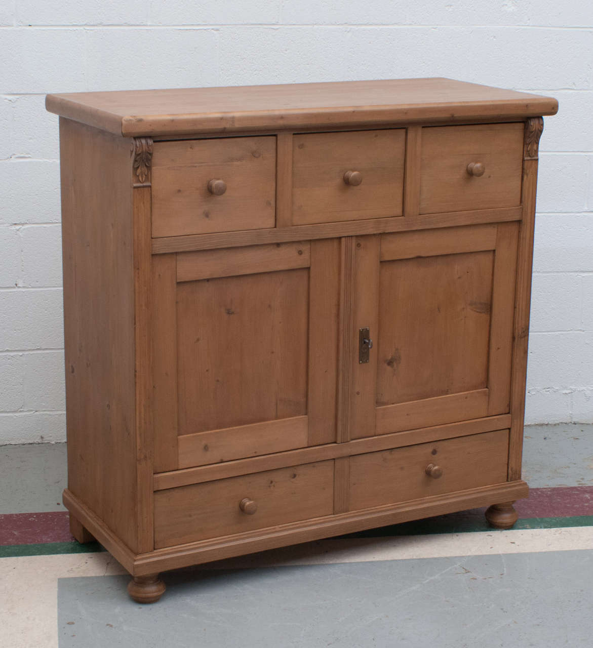 Pine Side Cupboard at 1stDibs