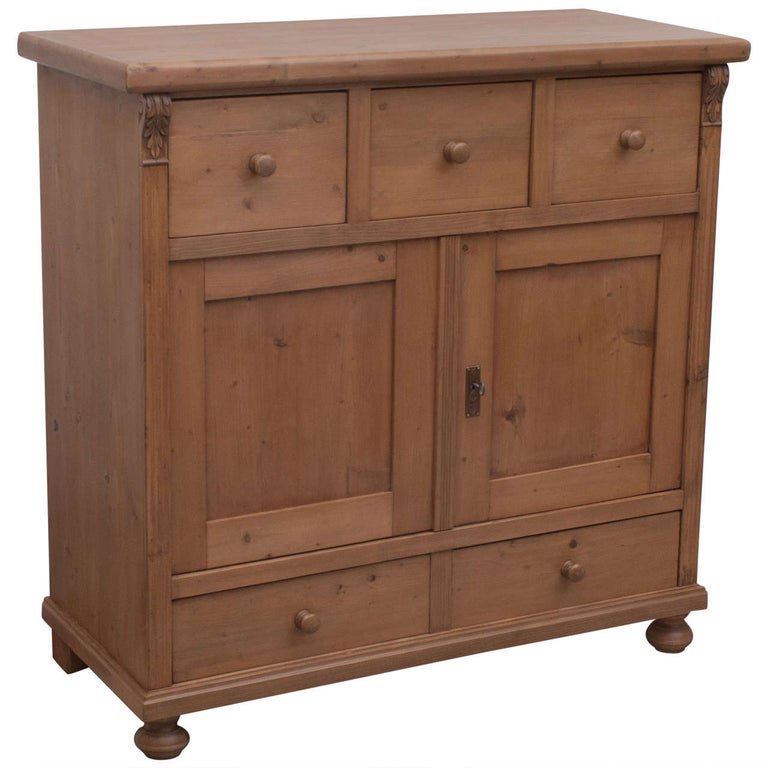 Pine Side Cupboard at 1stDibs