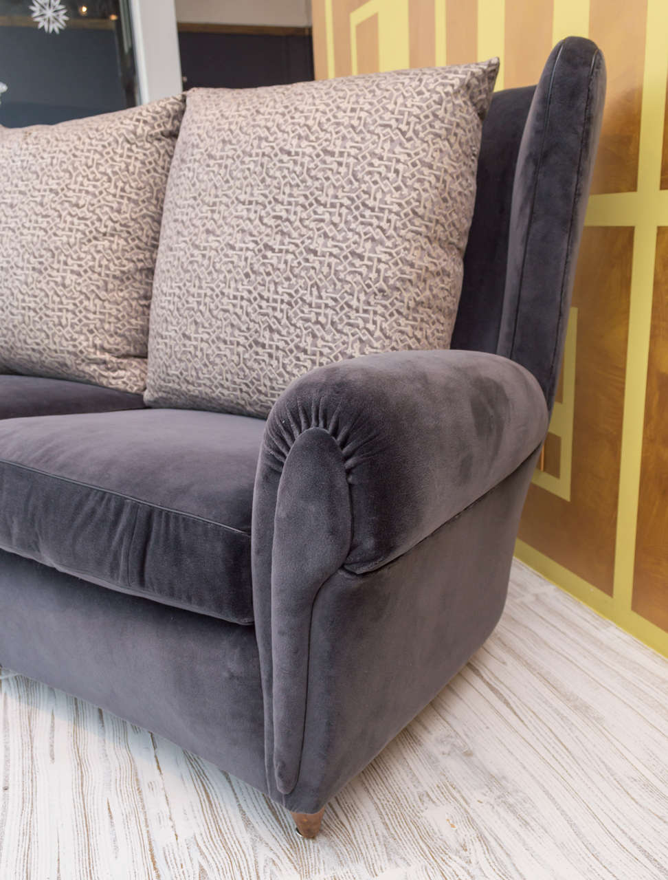 Italian Wingback Sofa at 1stDibs | wingback couch, wing back sofa