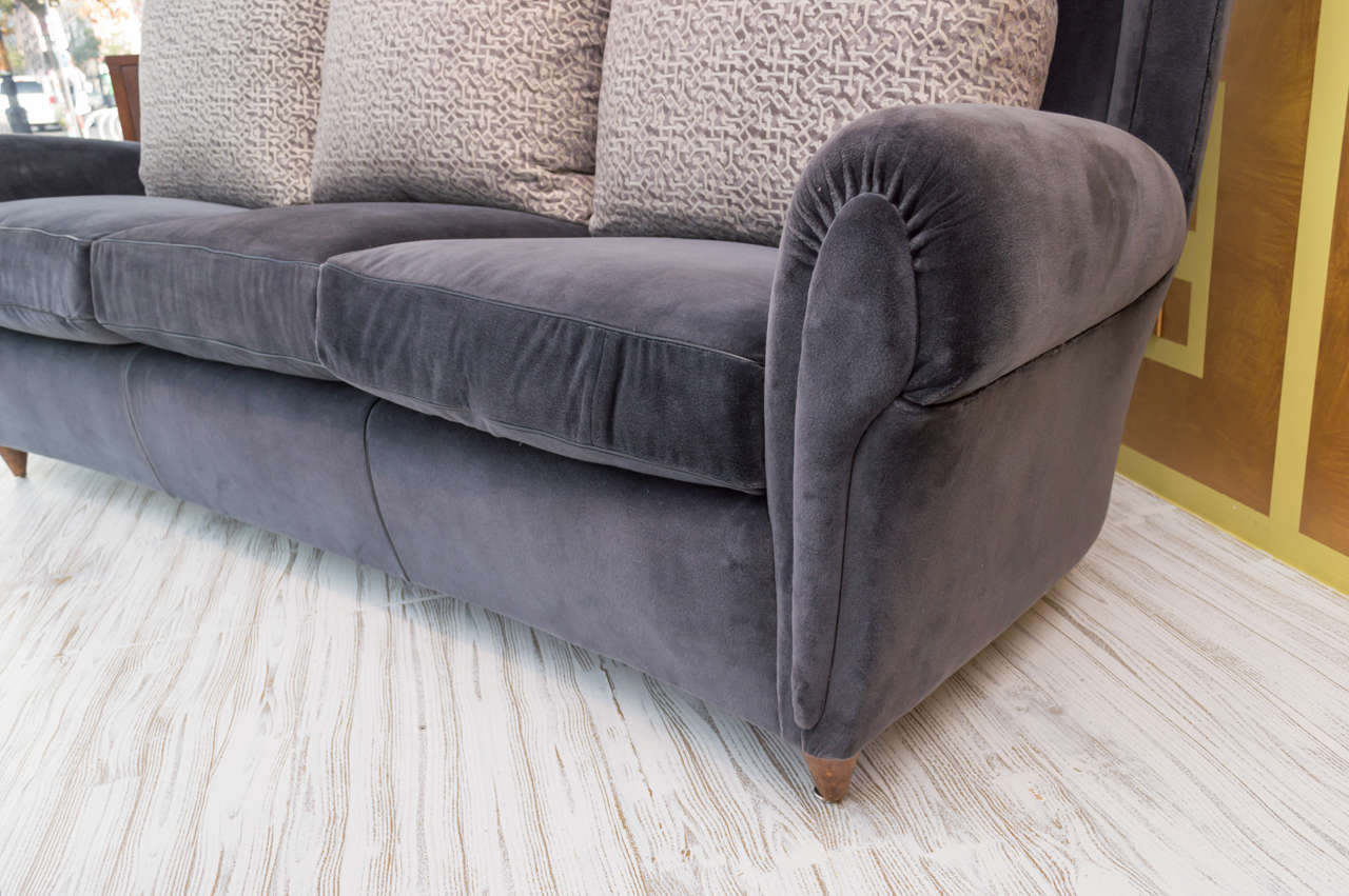 Italian Wingback Sofa at 1stDibs | wingback couch, wing back sofa