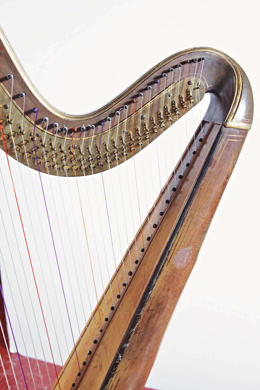 Early 19th Century French Maple and Gilt Double Action Harp by S. Erard ...