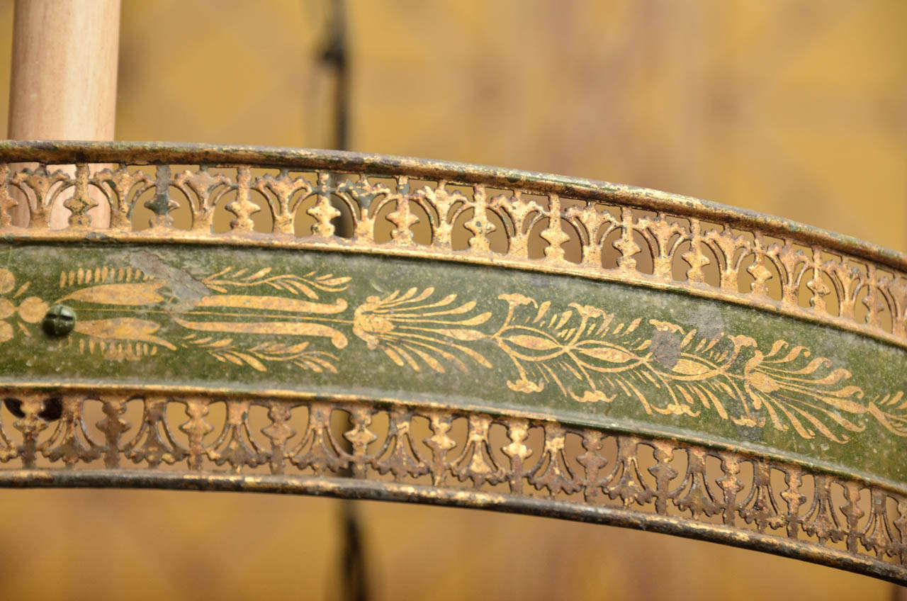 19th Century French Painted Tole Chandelier at 1stDibs