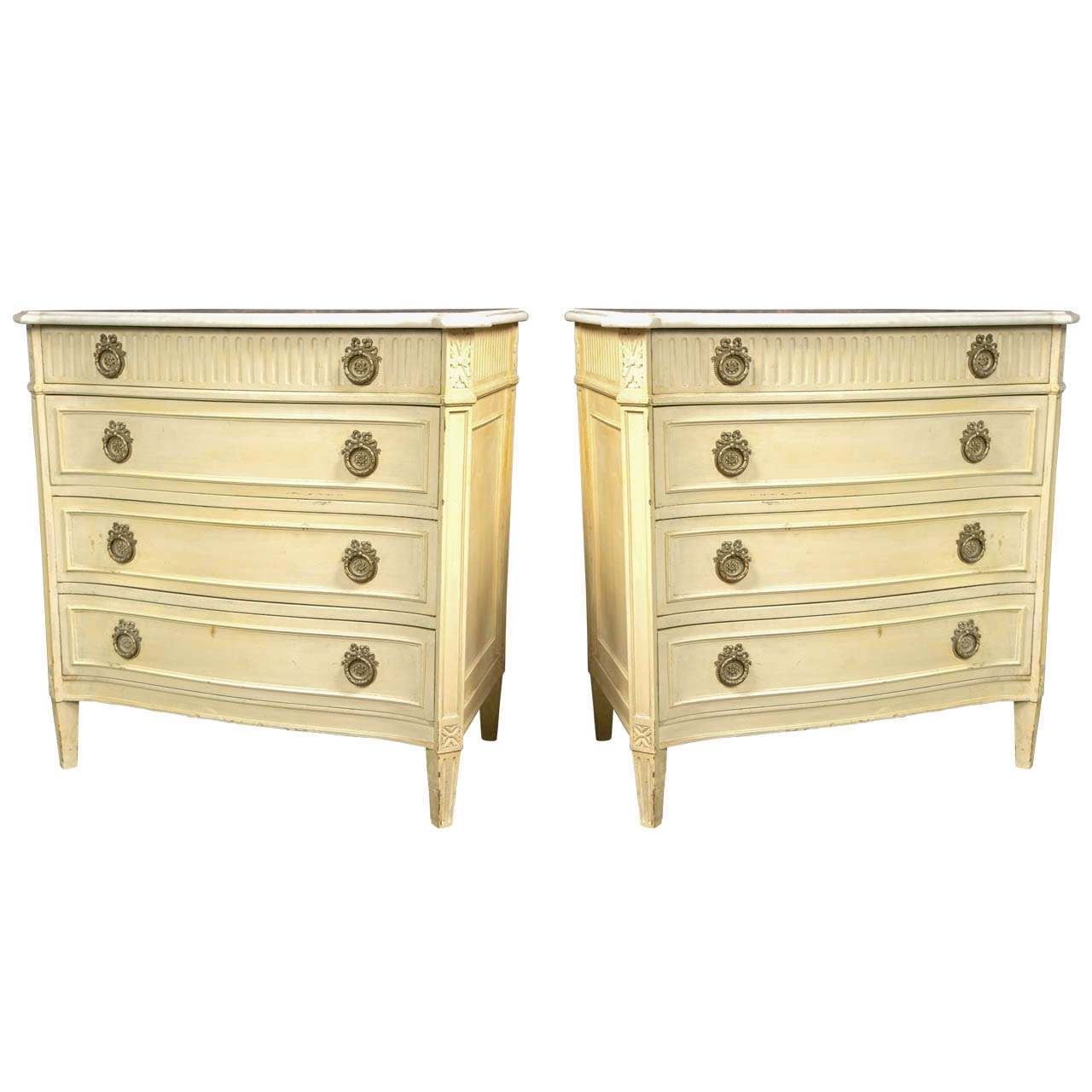 Pair of French Directoire Style Chests of Drawers at 1stDibs