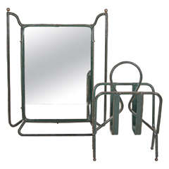 French Mirror and Magazine Stand at 1stDibs
