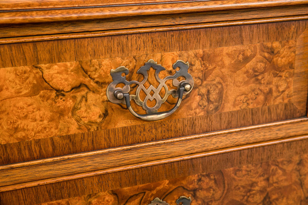 Five-Drawer Walnut Burl Chest of Drawers For Sale at 1stDibs | burl ...