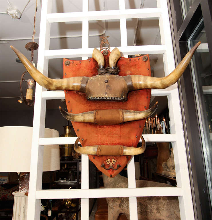 Large Victorian Folk Art Horn Rack at 1stDibs