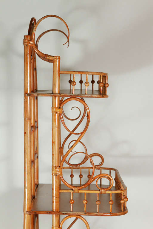 Rattan Four Tier Shelf at 1stDibs