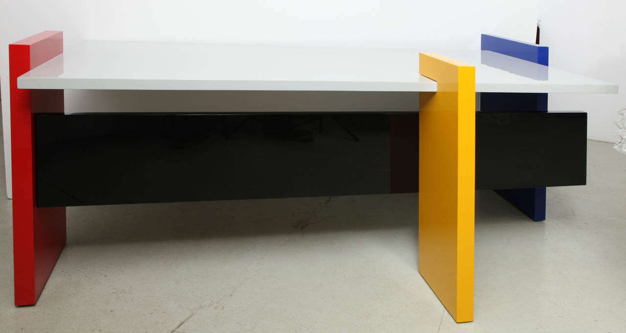 " Hommage a Mondrian" Desk by Danilo Silvestrin at 1stDibs | mondrian ...