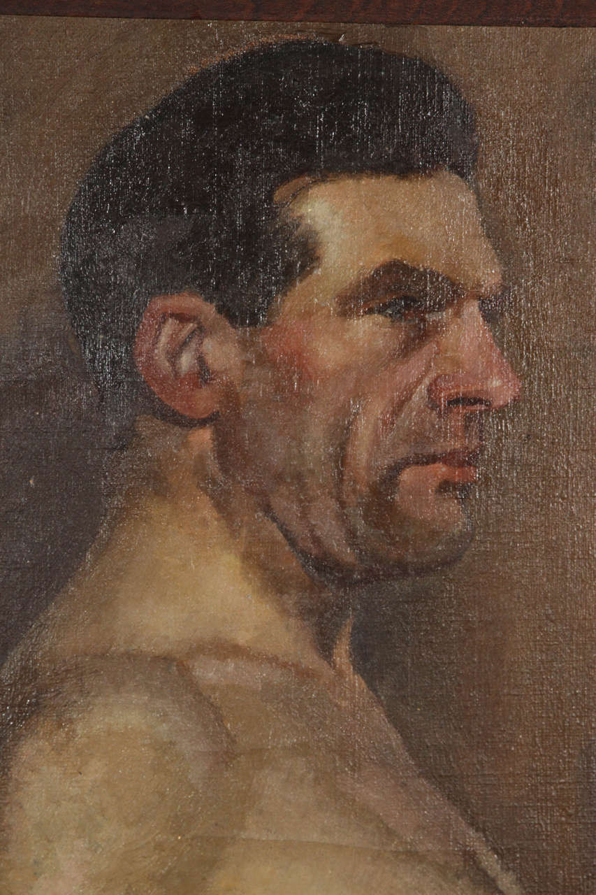 Oil on Canvas, Portrait of a Man at 1stDibs