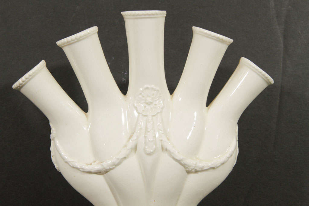 A Pair of Creamware 5 Finger Tulip Vases at 1stDibs | 5 finger vase ...