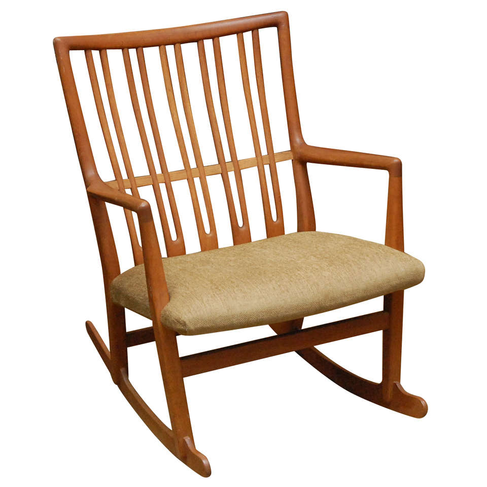 Hans Wegner rocking chair in oak. at 1stDibs