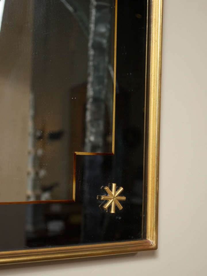 Chic Pair of Eglomise Mirrors at 1stDibs