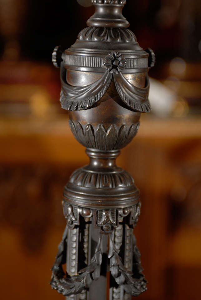 Pair Of Candlestick Lamps For Sale at 1stDibs