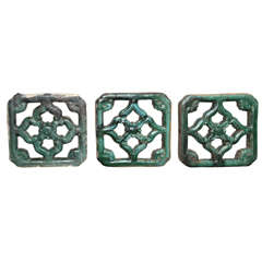green glazed Chinese ceramic garden wall tiles at 1stDibs