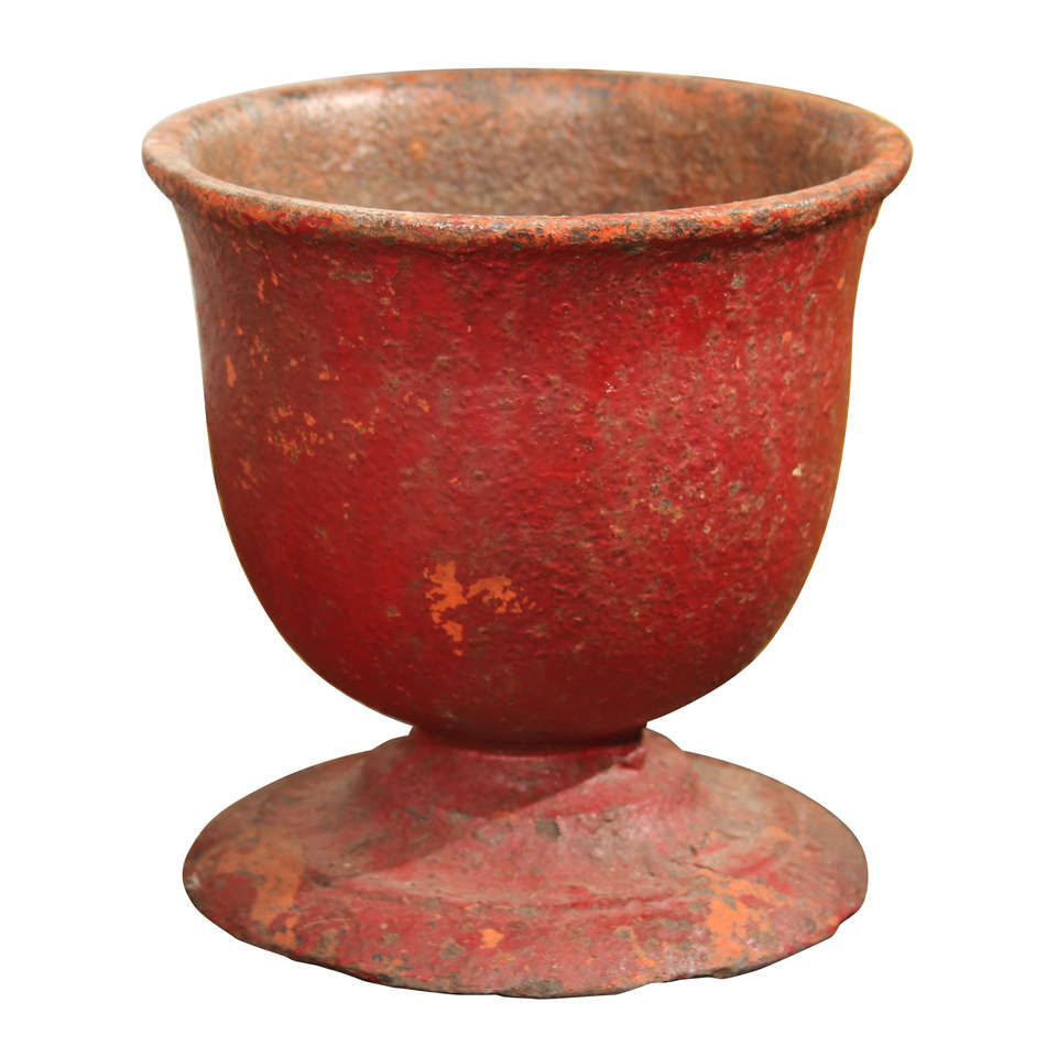 Red Iron Planter at 1stDibs