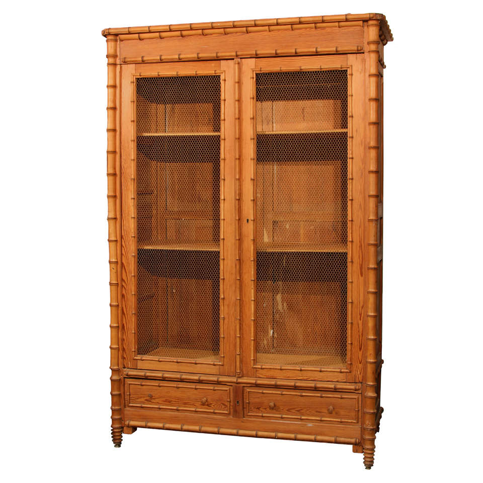 Faux Bamboo Cabinet at 1stDibs